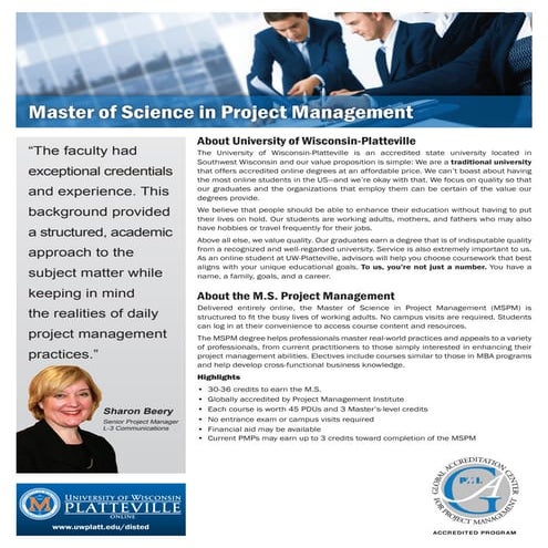 Project Management, Master of Science | PDF