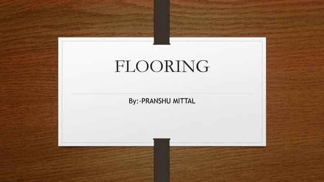 Types of ground floors | PPT