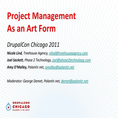 Project Management as an Art Form | PPTX