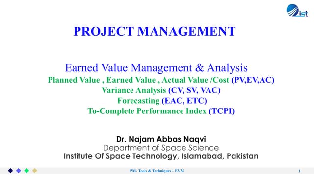 Earned value management (EVM) | PPTX