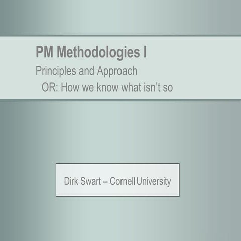 PM Methodologies I | PPT