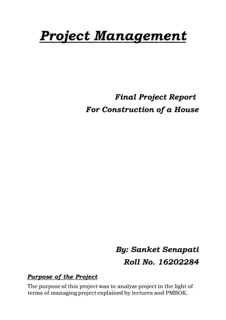 Project management-Report | PDF