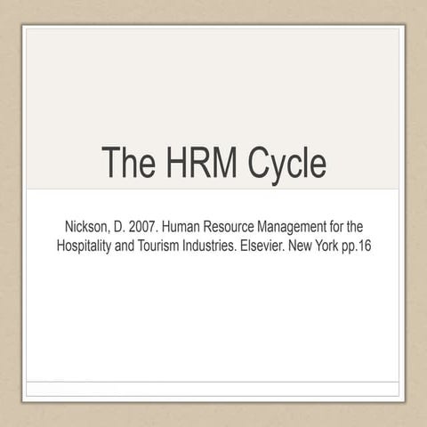 The HRM Cycle | PPTX