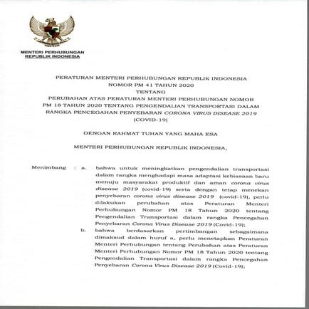 PM 41 Tahun 2020 | PDF