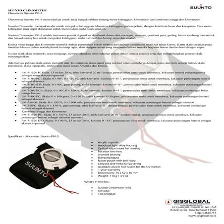 Clinometer Suunto PM-5 | PDF