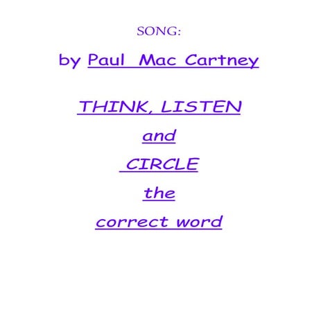 vocabulary choose and circle | DOCX