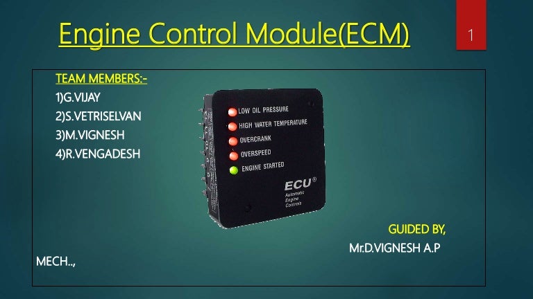 Engine control module(ecm)