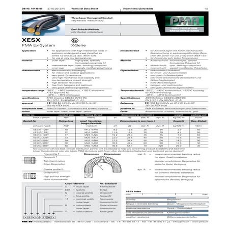 PMA Ex System XESX Three Layer Corrugated Cable Conduit - ATEX ...