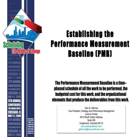 Establishing the Performance Measurement Baseline | PPT
