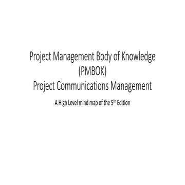 Pmbok 5th edition project communications management | PPT