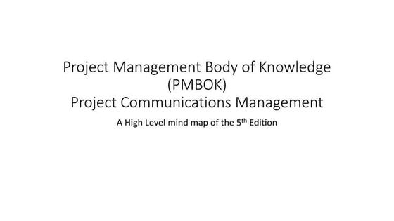 PMBOK 5th edition Project Time Management | PPT