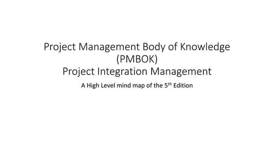 PMBOK 5th edition Project Management Processes | PPT