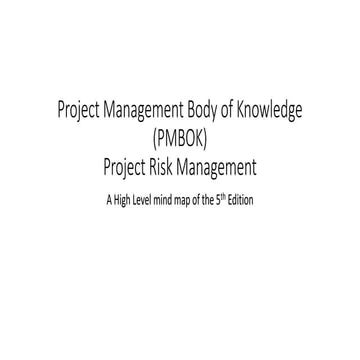PMBOK 5th edition Project Risk Management | PPTX