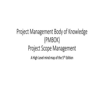 PMBOK 5th edition Project Scope Management | PPT