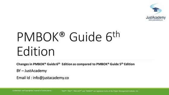 PMBOK® Guide Sixth Edition Update | PPTX
