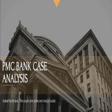 PMC Bank Case Study report | PPTX
