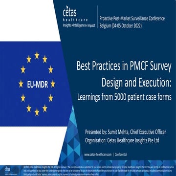 Smart Strategies to Leverage Patient Surveys for PMCF DATA COLLECTION | PPT