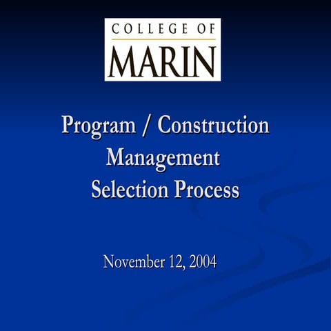 PMCM_Prequal_Conference conference and larsen | PPT