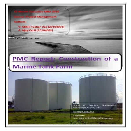 Project Management Report for Tank Farm | PDF