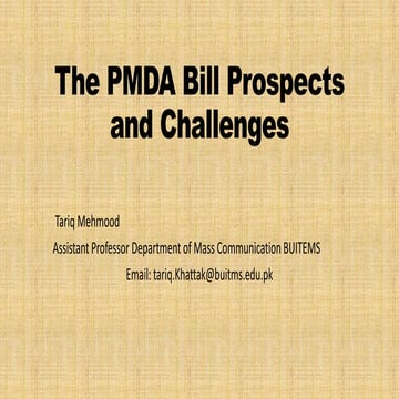 Pmda bill | PPT