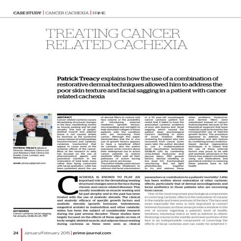 Treating the facial wasting of cancer related cachexia | PDF