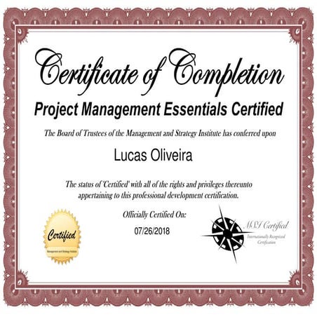 Project Management Essentials Certified | PPT