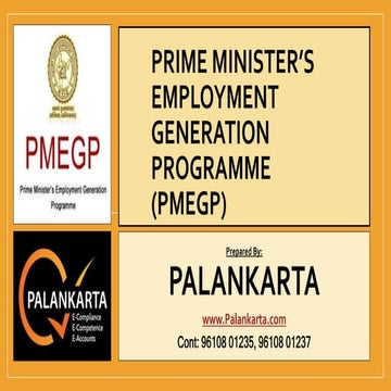 PMEGP Scheme for MSME Sector | PPTX