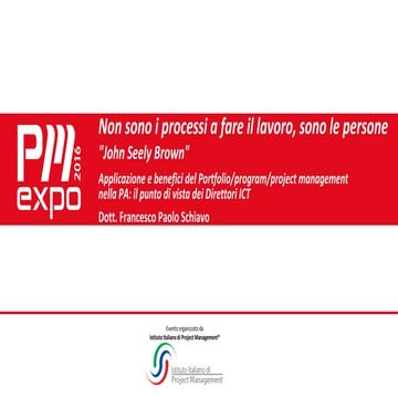 PMexpo16 - Francesco Paolo Schiavo | PDF