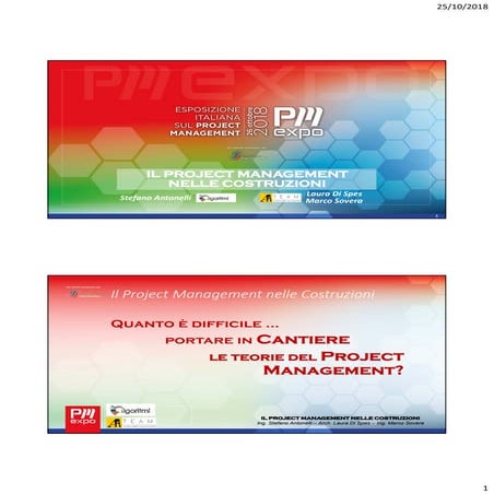 Il Project Management nelle costruzioni - Antonelli, Di Spes, Sovera | PDF