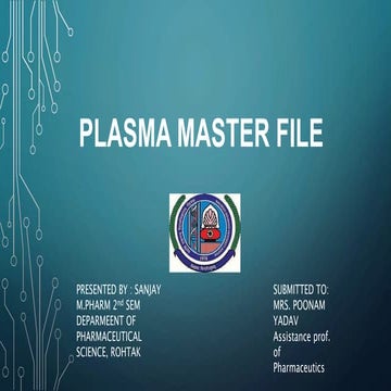 plasma master file in European countries and requirements in letter of ...