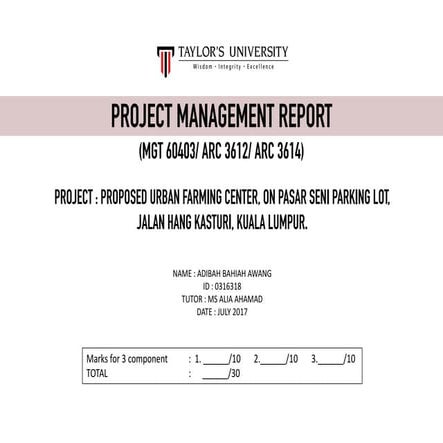 PROJECT MANAGEMENT PROJECT 2 REPORT | PPT