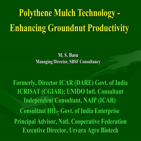 PMG Technology Doubling Groundnut Yields | PPT