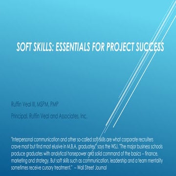 Soft Skills: Essentials for Project Success | PPTX