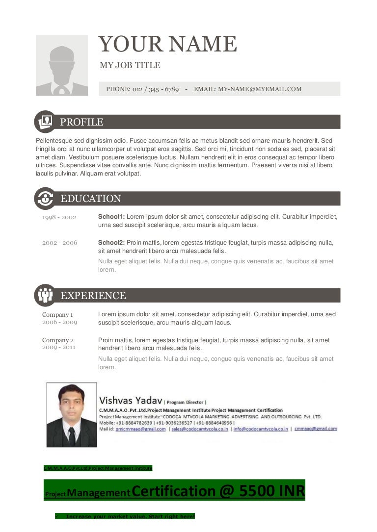 Pmi Pmp resume Template 9 Pmi Pmp resume Template 9