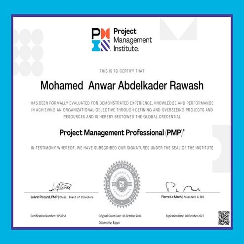 PMI-PMP (Project Management Professional) | PPT