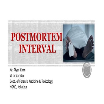 postmortem interval | PPTX