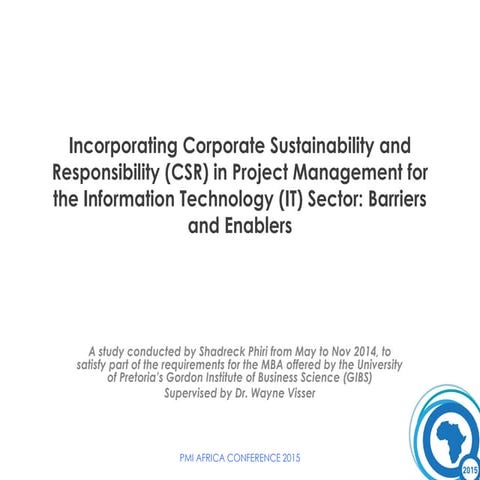 CSR in IT Project Management - Why Bother? | PDF