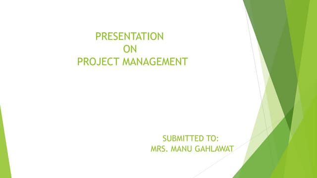 Project management PPT | PPTX