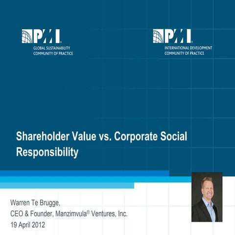 Shareholder Value or Corporate Social Responsibility | PDF