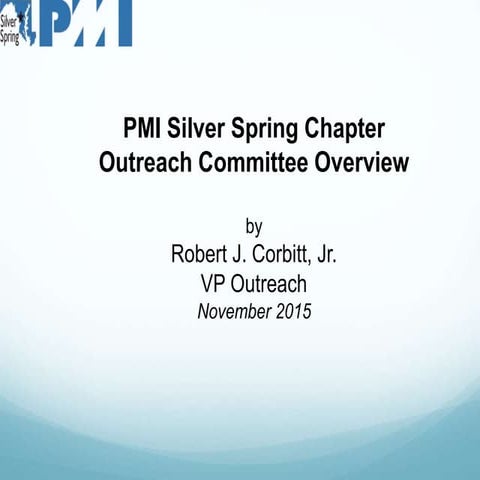 PMISSC_Outreach Committee Overview rev 11 2015 | PPTX | Non-Profit ...