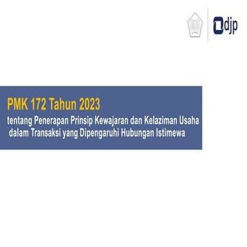 PMK 172 Tahun 2023 PPT PMK 172 Tahun 2023 PPT | PPTX