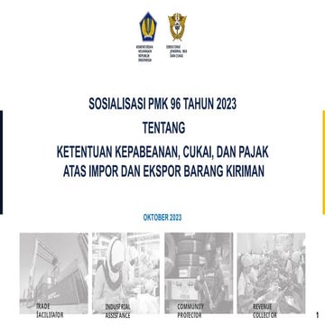 PMK 96 KETENTUAN KEPABEANAN, CUKAI DAN PAJAK ATAS IMPOR DAN EKSPOR.pptx