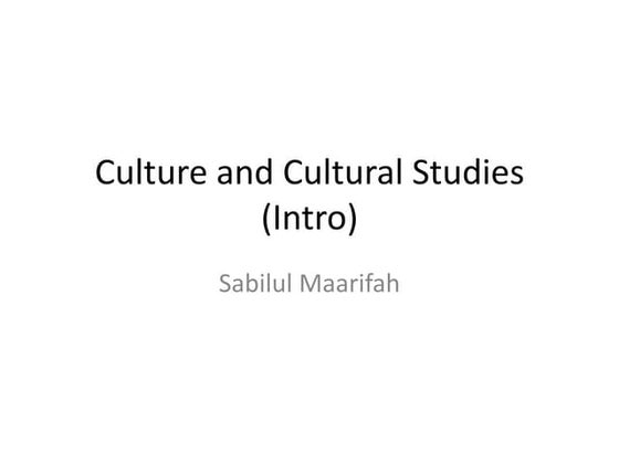 Aspects of Culture - Understanding Culture, Society and Politics | PPTX