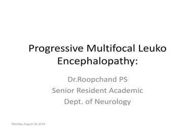 Progressive Multifocal Leukoencephalopathy Gross