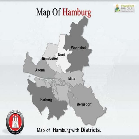 Germany City Hamburg Presentation Map | PPTX