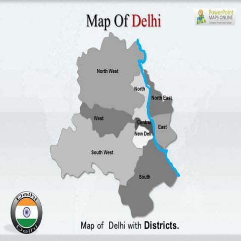 Delhi Map PowerPoint Templates | PPTX