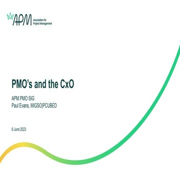 PMO's and the CxO webinar, 6 June 2023 | PDF
