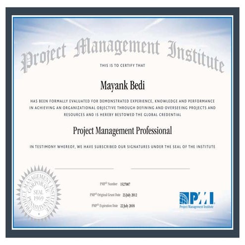 PMI certification | PDF
