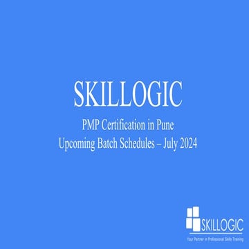 PMP Certification Training Course in Pune. | PPT