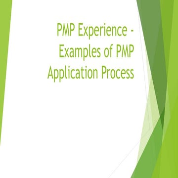 Pmp Experience - Examples Of Pmp Application Process.pdf
